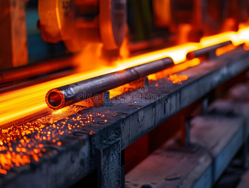 A Detailed View of a Metal Stamping Press in Action Illustrating the ...