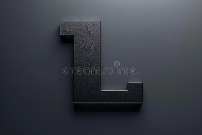 A Detailed View of a Metallic Letter L Stock Image - Image of detailed ...