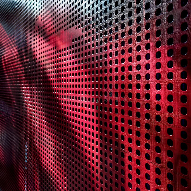 Close Up of Metal Surface with Holes. Generative AI Stock Illustration ...