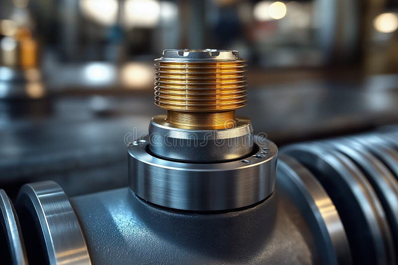 A Detailed View of a Metallic Valve Component Highlights Precision and ...