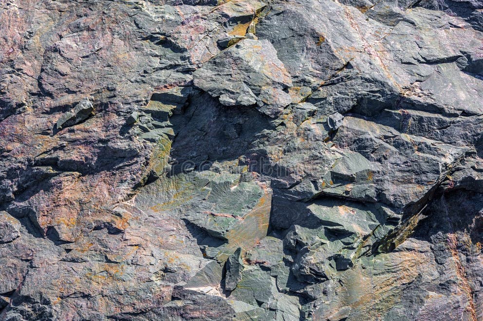 Angular Fractured Metamorphic Rock, Sharp Edges, Natural Texture ...