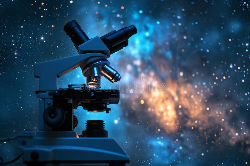 A Detailed View of a Microscope Set Against the Backdrop of a Sky ...
