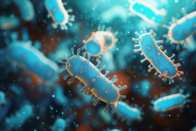 Detailed View of Microscopic Bacteria, Representing Probiotics, on ...