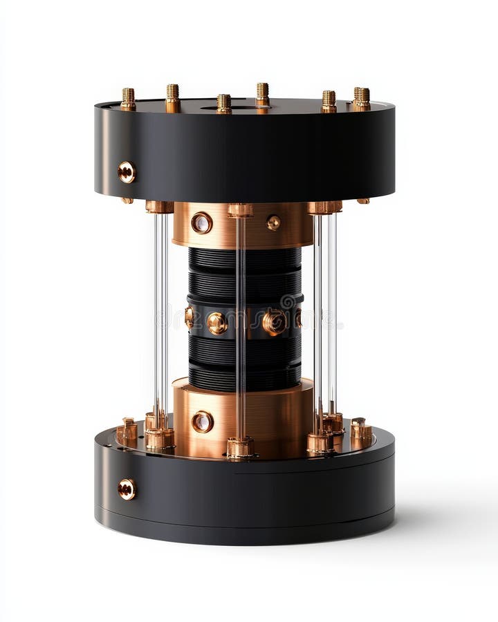 A Detailed View of a Modern Mechanical Device Featuring a Cylindrical ...
