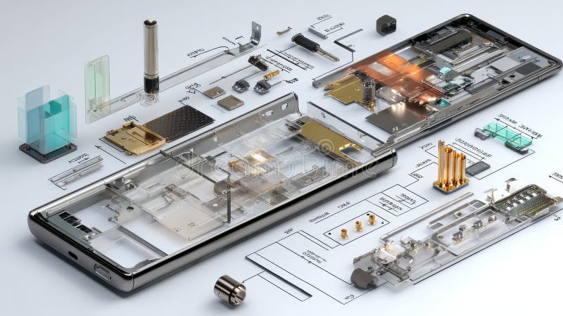 Detailed View of Modular Smartphone Concept Showcasing Individual ...