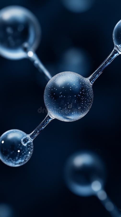 A Detailed View of a Molecular Structure, Highlighted in Blue Hues ...