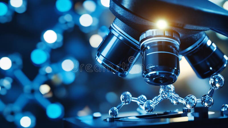Detailed Molecular Structure Under Microscope Stock Illustration ...