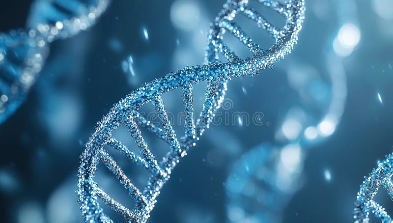 Detailed View of a Molecular Structure Showcasing DNA Strands with ...