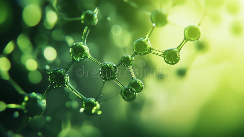 Detailed View of Molecular Structures Highlighting Chemical ...