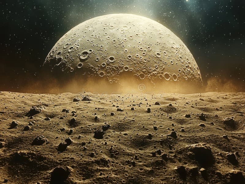 Detailed View of the Moon S Craters Highlighting the Surface Texture ...