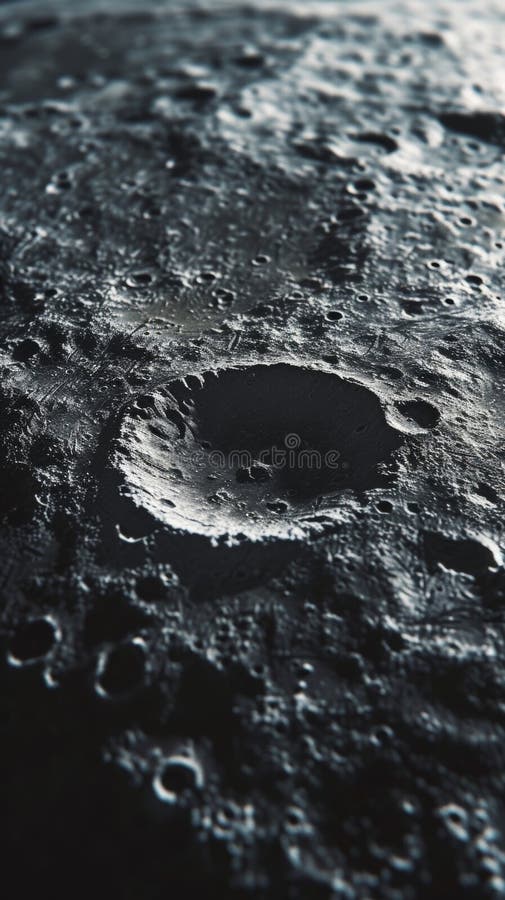 Detailed View of the Moon S Surface with Craters Stock Photo - Image of ...