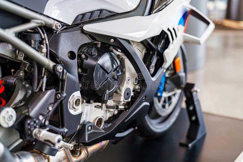 Detailed View of Motorcycle Engine Components Showcasing Advanced ...