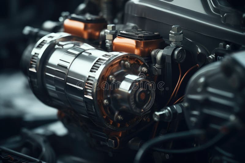 A Detailed View of a Motorcycle Engine S Internal Components Stock ...