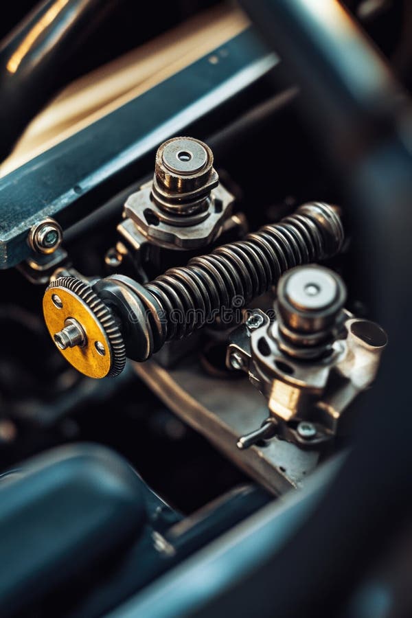 Detailed View Motorcycle's Front Suspension Components Stock Photos ...