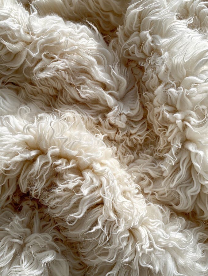 Close Up of a Pile of White Fur Stock Illustration - Illustration of ...