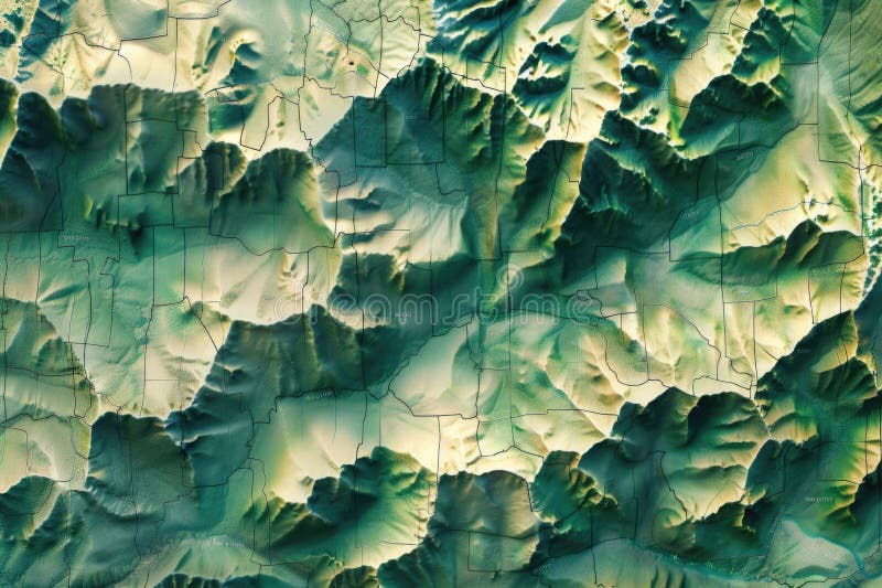 A Detailed View of a Mountain Range on a Map, Ideal for Use in Outdoor ...
