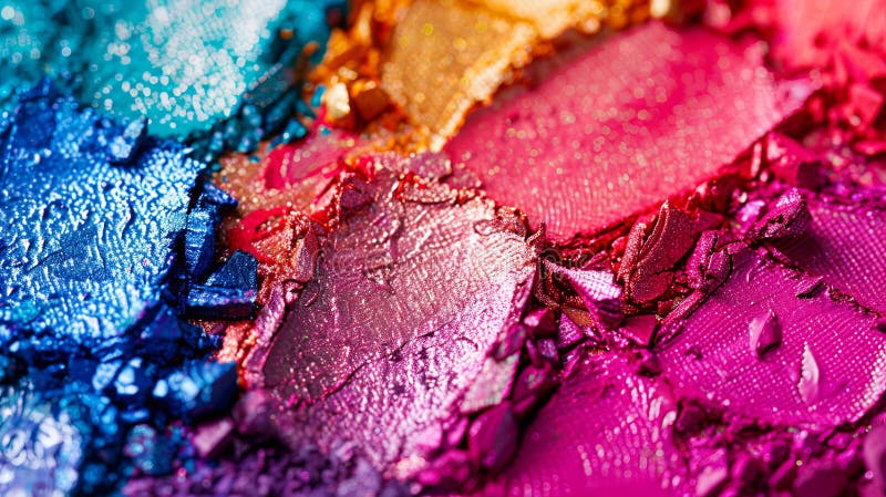 A Detailed View of a Multi-colored Eyeshadow Palette with Vibrant Hues ...