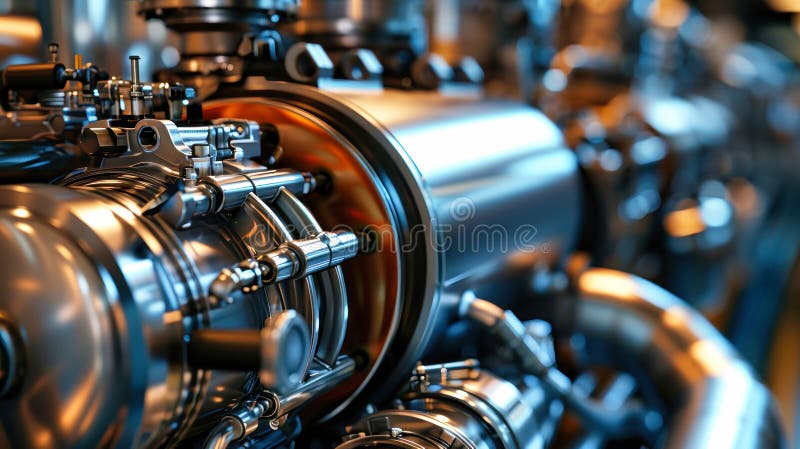 Detailed View of Multiple Metal Pipes in the Manufacturing Process of a ...