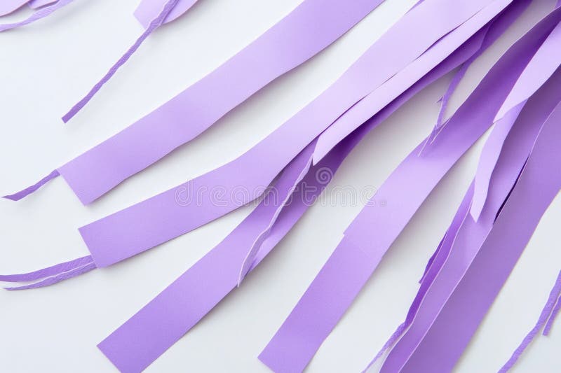 A Detailed View of Multiple Purple Paper Strips with Varying Textures ...