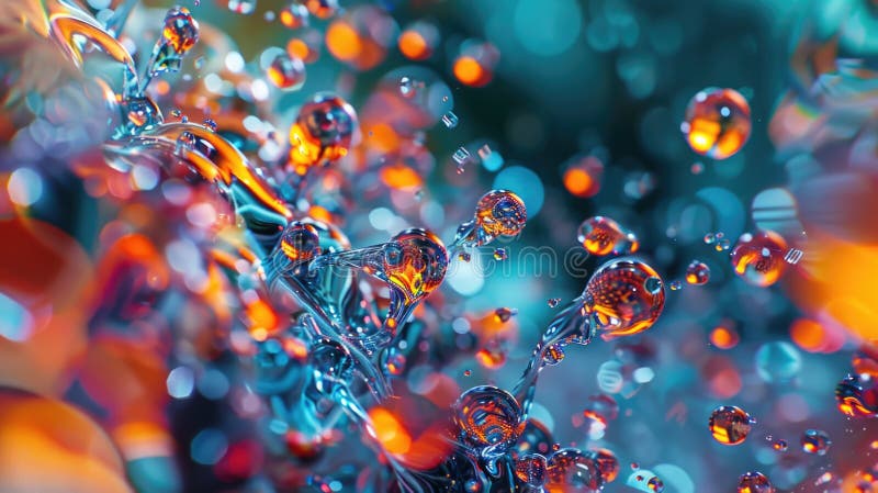 A Detailed View of Multiple Small Water Droplets, Suitable for ...