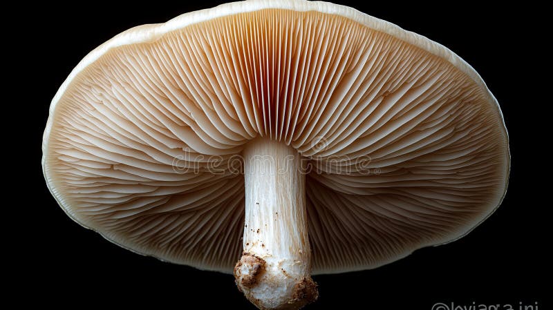 Detailed View of a Mushroom S Underside Stock Illustration ...