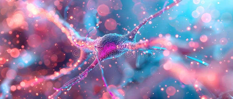 Detailed View of Neurological Map Illustrating Nerve Function and ...