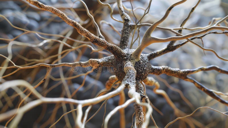 Detailed View of a Neuron Cell Under a Microscope Stock Photo - Image ...