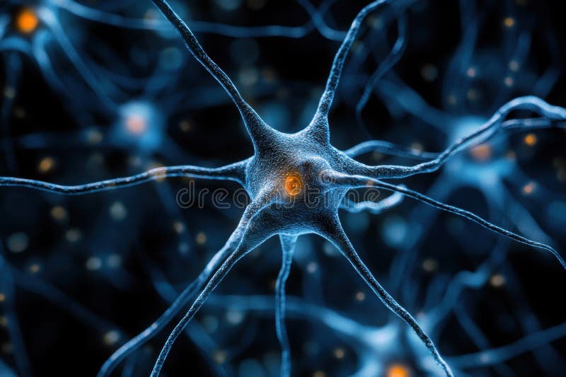 Detailed View of a Neuron Showcasing Its Structure and Connections ...