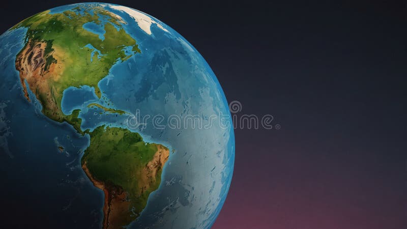 Detailed View of North and South America on a Rotating Globe Against ... Detailed View of North and South America on a Rotating Globe Against ...