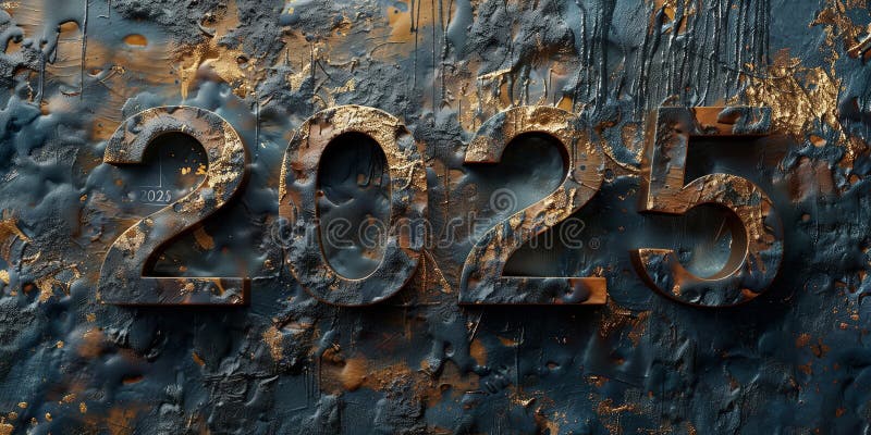 Detailed View of Numbers on a Door, Including Metal Texture and Shadows ...