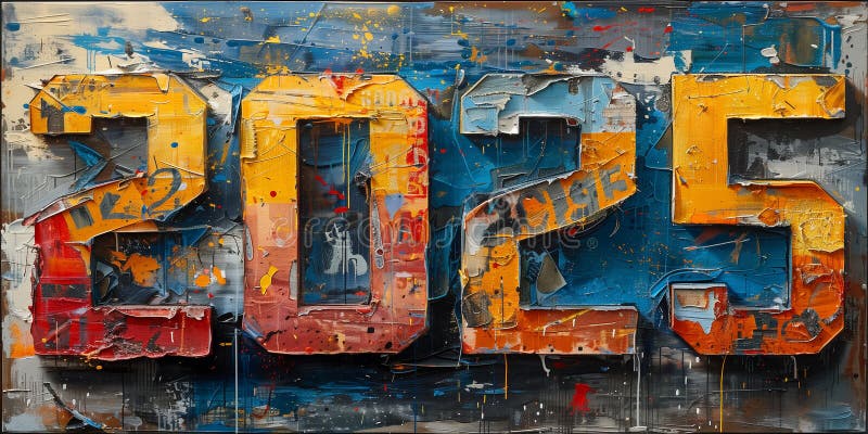 Detailed View of Numbers Painted on a Sign Stock Photo - Image of sign ...