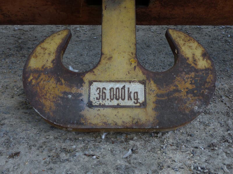 Detailed View of Old and Used Anchor in the Harbor on the River Elbe ...