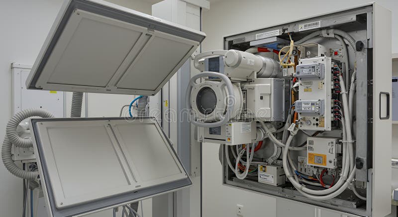 Detailed View of an Open XRay Machine S Internal Components Stock ...