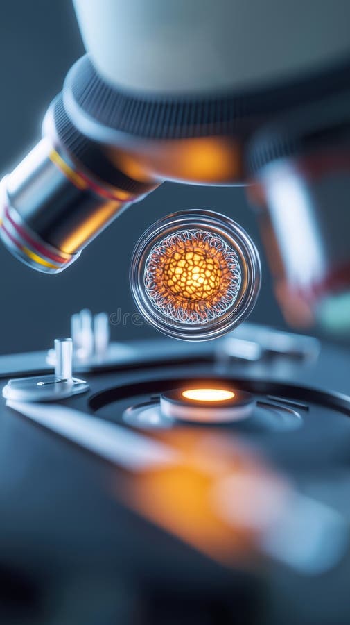 Detailed View of a Parasite Under a Microscope, with Visible Internal ...