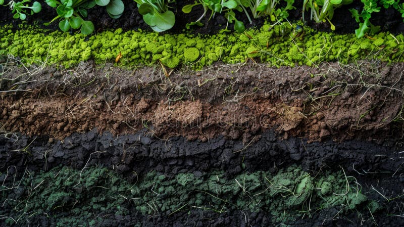 Close Up of Dirt and Grass stock image. Image of brown - 312204239