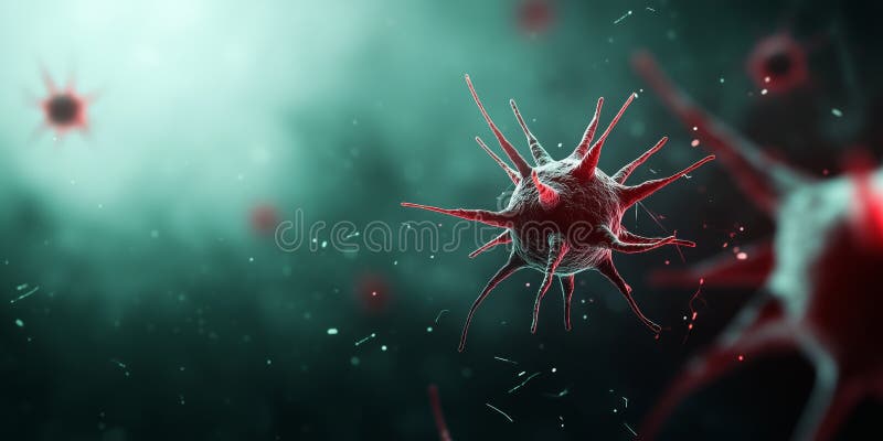 Detailed View of Pathogenic Bacteria Illustrating Structure and ...