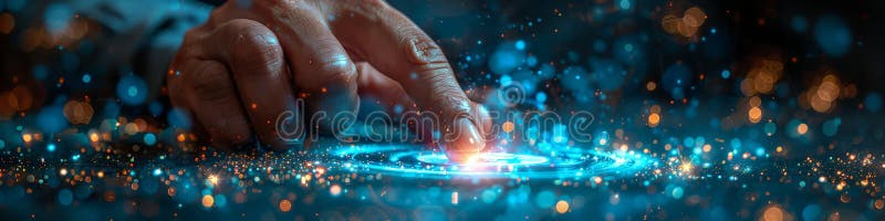 A Detailed View of a Persons Hand Pushing a Button Stock Illustration ...