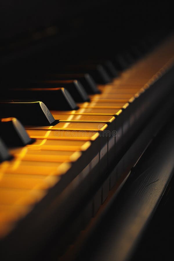 Detailed View of Piano Keys, Perfect for Music-related Projects Stock ...