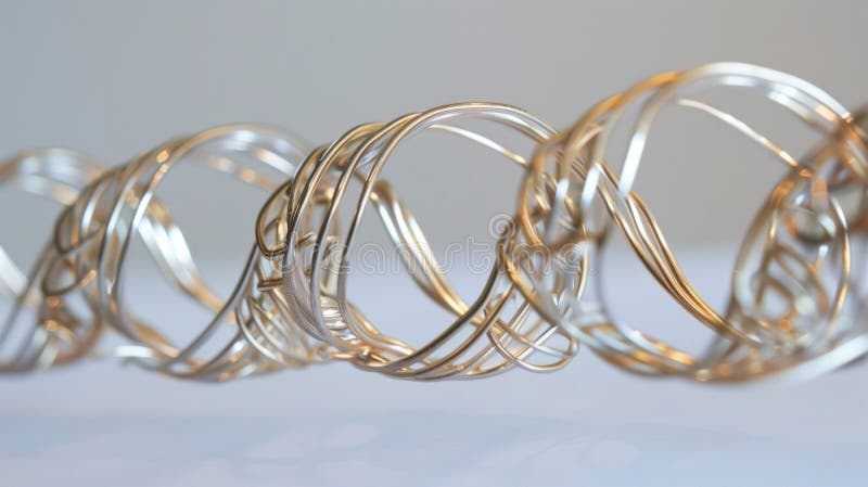 A Detailed View of a Piece of Wire Bent and Contorted into a Delicate ...