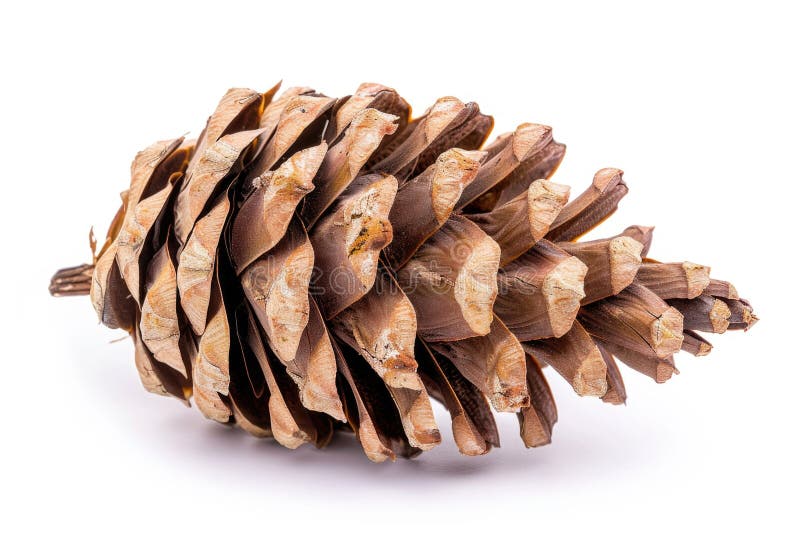 A Detailed View of a Pine Cone on a White Background Stock Image ...