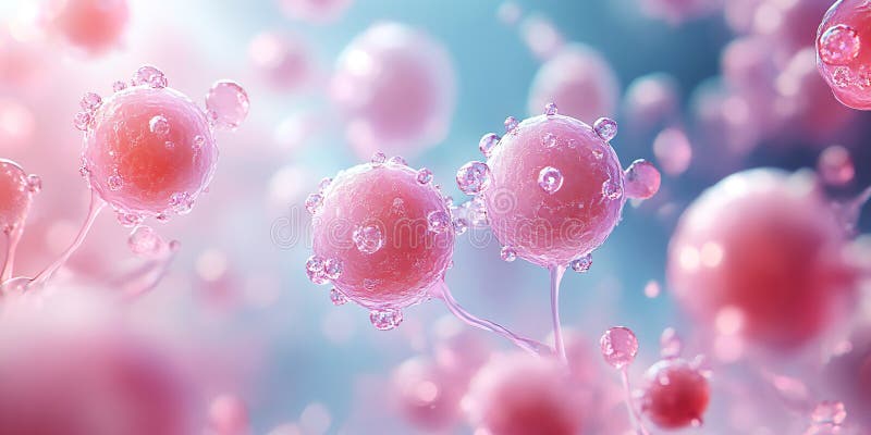 Detailed View of Pink Sperm Cells in Natural Environment Under ...