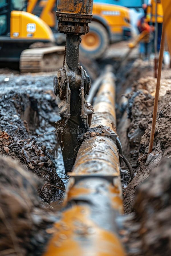 Detailed View of a Pipe on a Construction Site. Suitable for Industrial ...