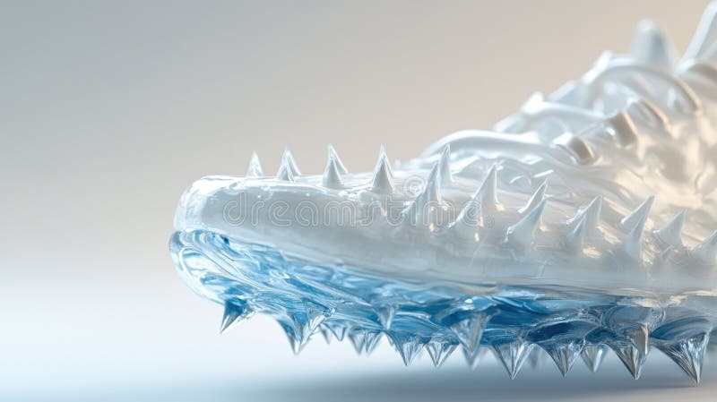 A Detailed View of a Plastic Object Featuring Sharp Spikes, Ideal for ...