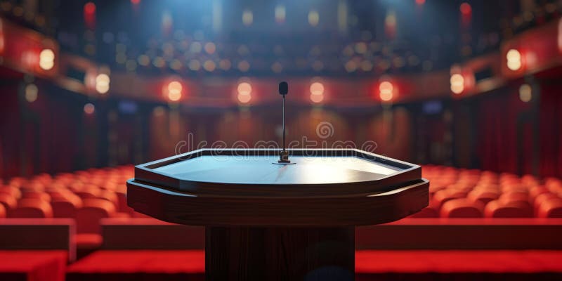 Detailed View of a Podium with Ample Copy Space Stock Illustration ...
