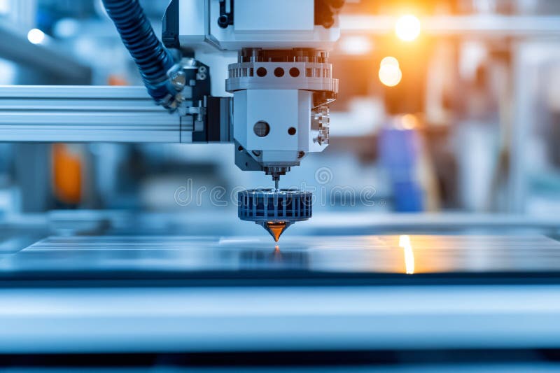 Detailed View of a Precision 3D Printer Meticulously Creating Intricate ...