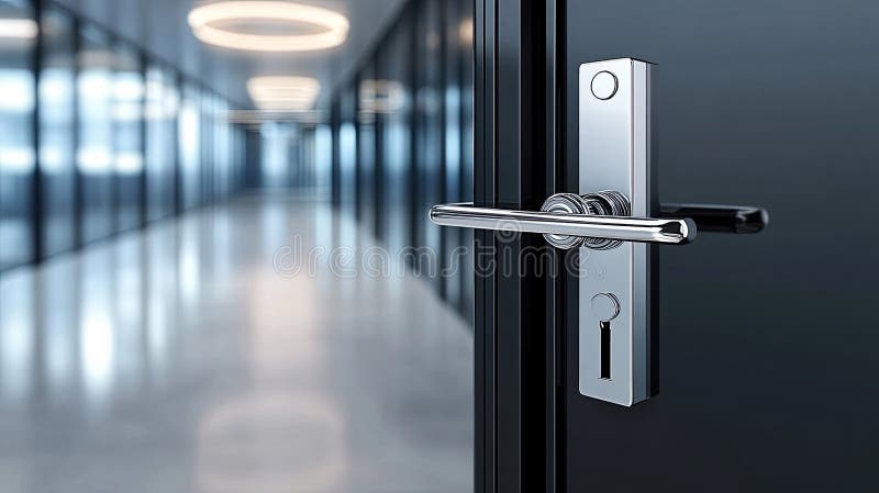 Detailed View of a Prison Cell Door Lock with a Key Inserted ...