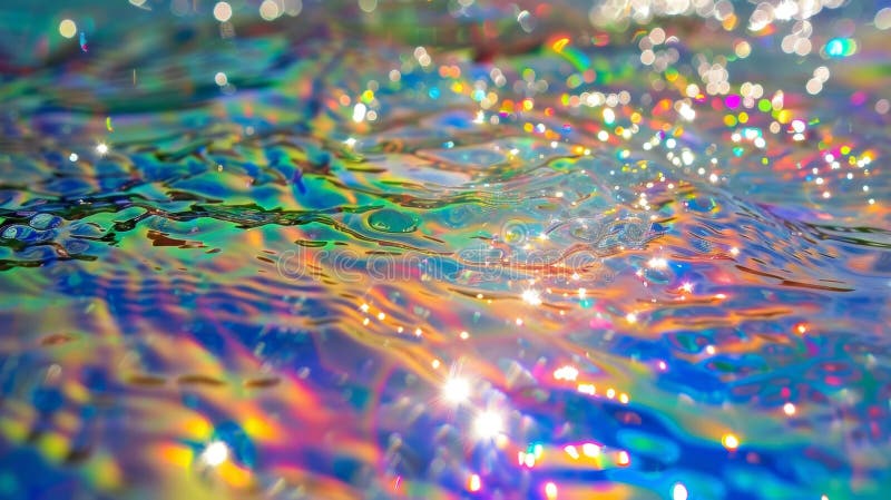 A Detailed View of a Rainbowspeckled Plastic Texture on a Pool Float ...