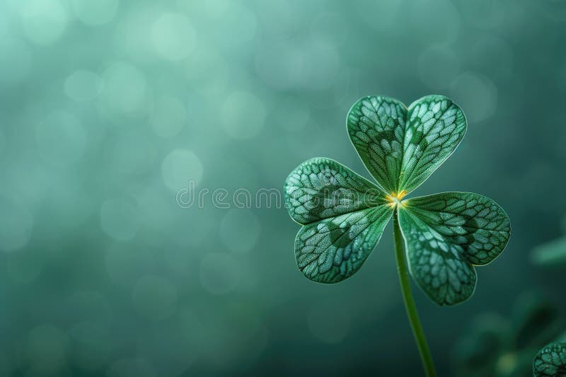 A Detailed View of a Rare and Lucky Four-leaf Clover Stock Photo ...