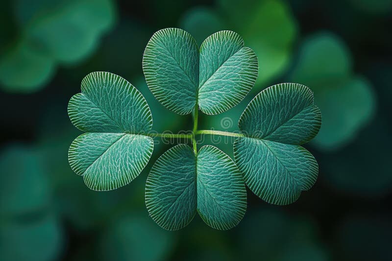 Detailed View Rare Lucky Four Leaf Clover Plant Stock Photos - Free ...
