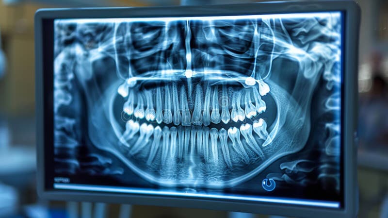 X Ray Display of Dental Structure Showing Teeth Alignment and Possible ...